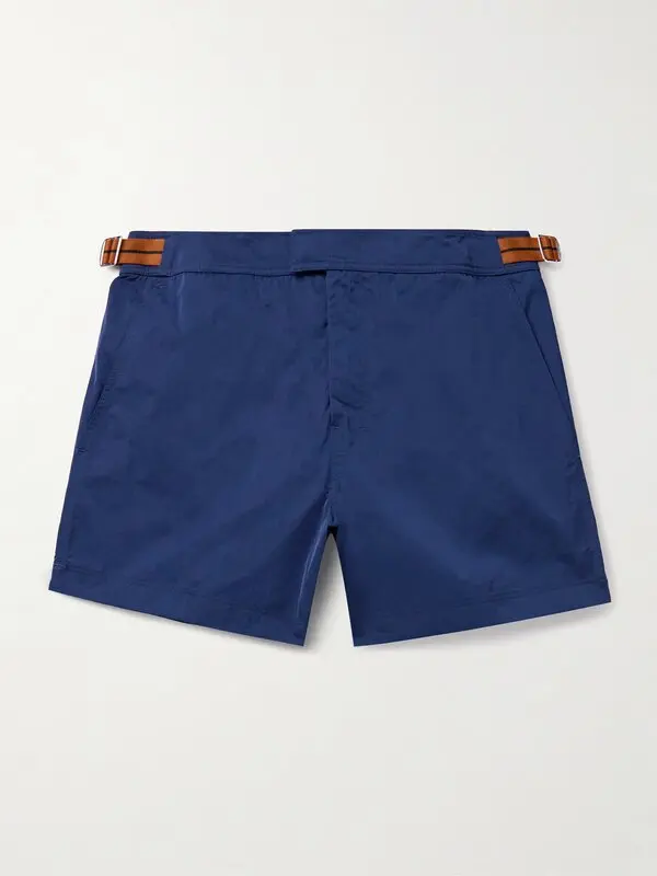Zegna Straight-leg Mid-length Swim Shorts - Blue