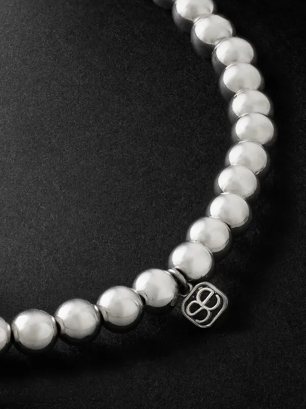 SYDNEY EVAN Rhodium-plated Diamond Beaded Bracelet
