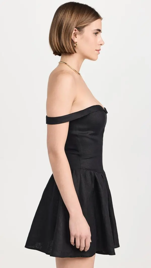 Reformation Sora Linen Dress In Black - 60% Off | Editorialist