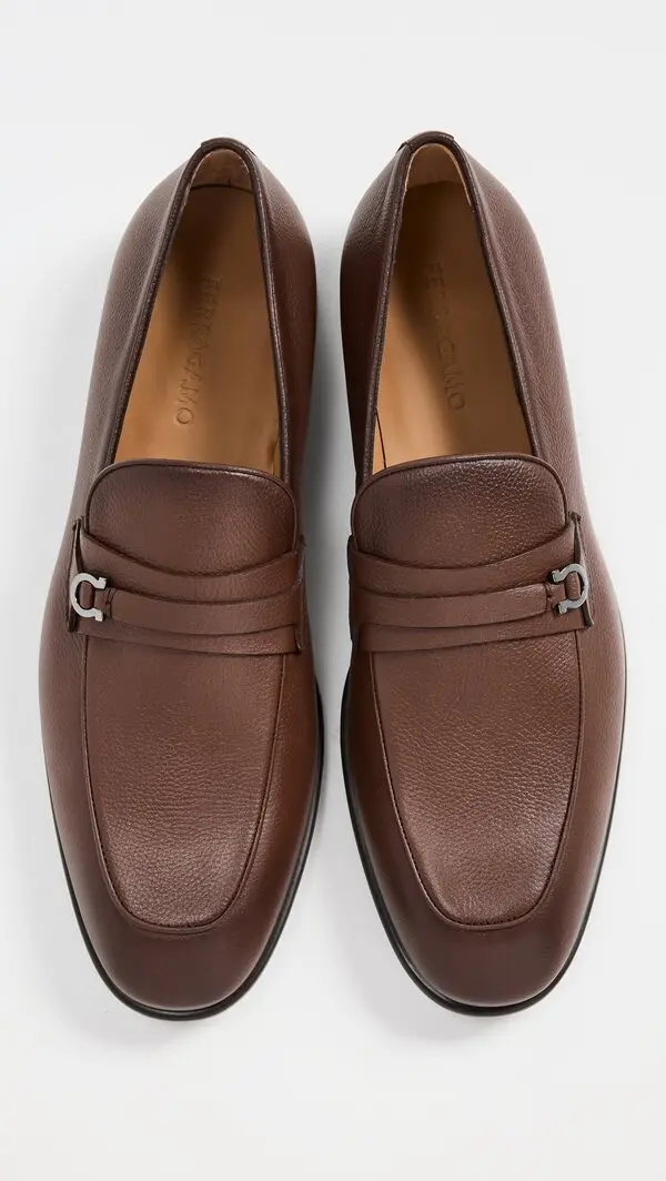FERRAGAMO Desio Leather Loafers