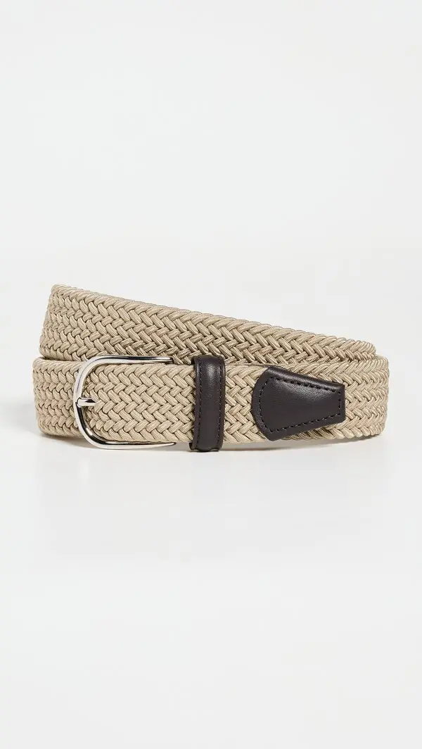 Anderson's Braided Woven Belt - Tan F5