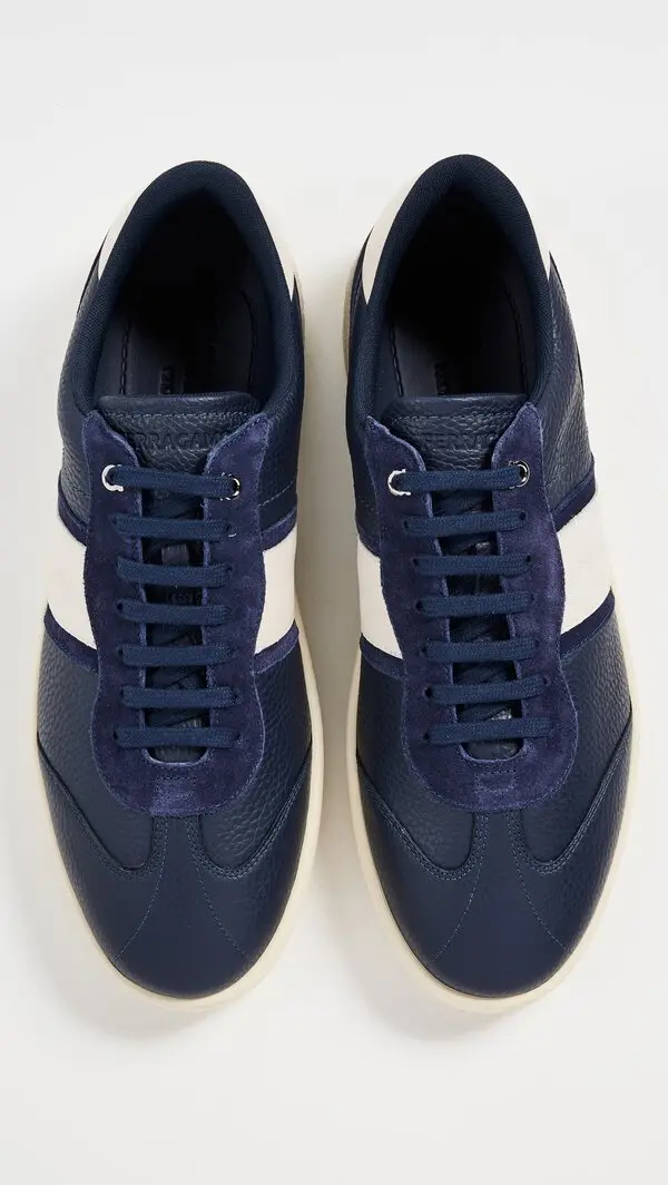 FERRAGAMO Achille 1 Sneakers - Blue Marine