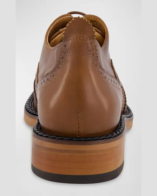 Karl Lagerfeld Paris Wingtip Brogue Leather Derby Shoes  display picture 1
