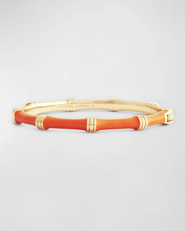 ANABEL ARAM JEWELRY Bamboo Collection Hinged Bangle - Clementine
