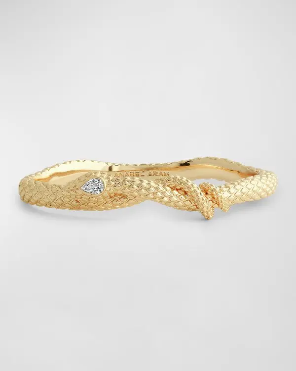ANABEL ARAM JEWELRY Serpent Hinged Bangle - Gold