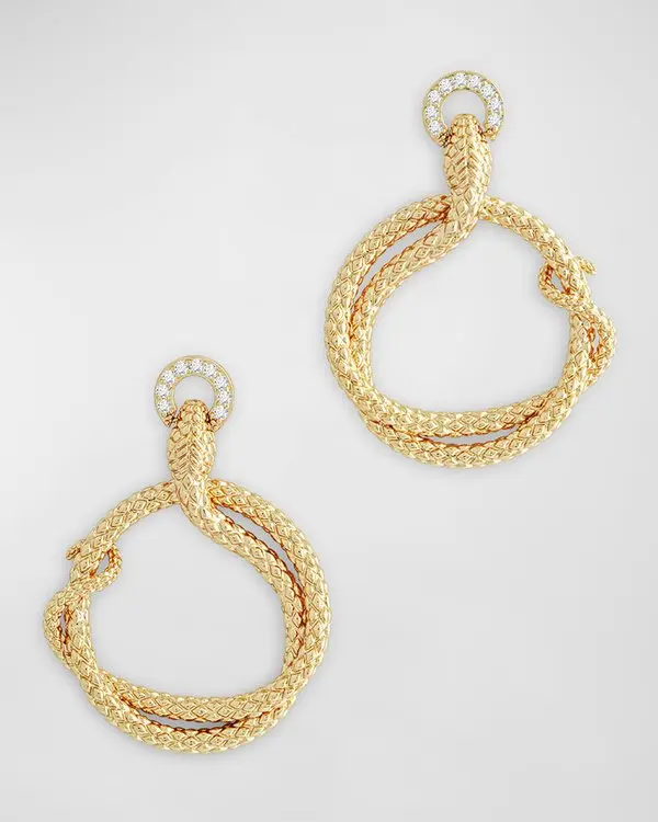 ANABEL ARAM JEWELRY Serpent Hoop Earrings - Gold