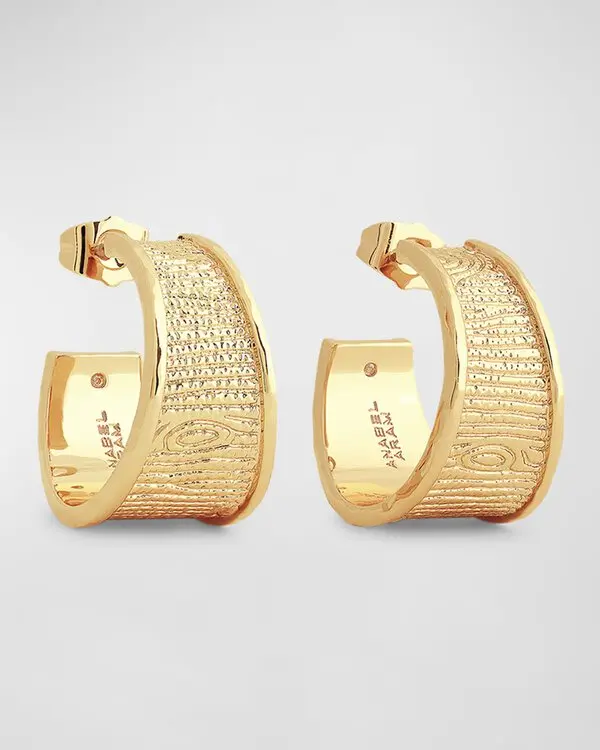 ANABEL ARAM JEWELRY Enchanted Forest Bark Hoop Earrings - Gold