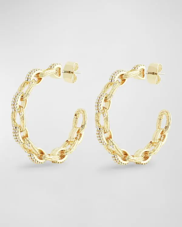 ANABEL ARAM JEWELRY Chain Hoop Earrings - Gold