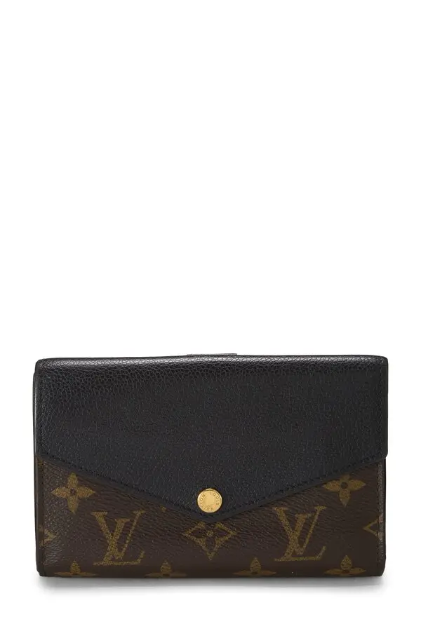 LOUIS VUITTON Monogram Canvas Pallas Compact Wallet - Black