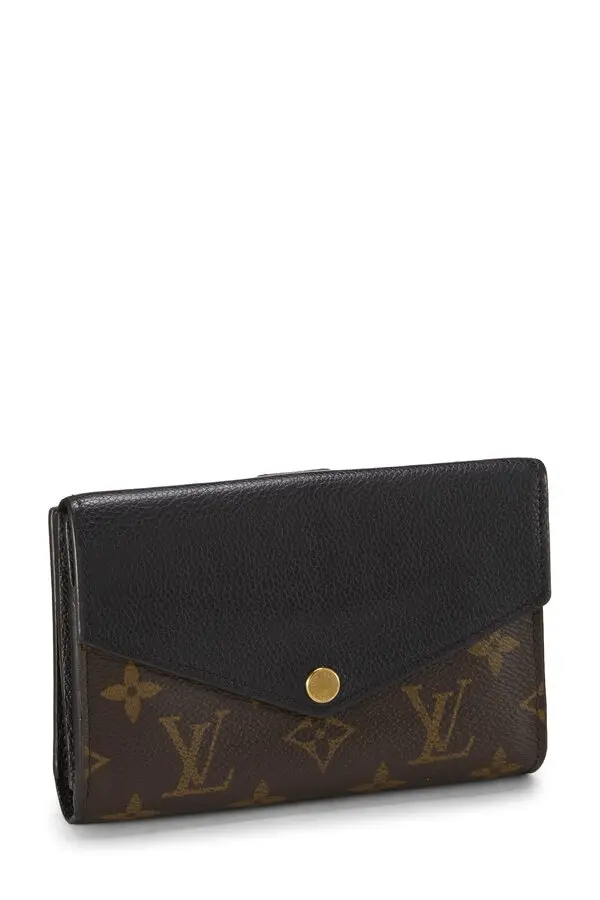 LOUIS VUITTON Monogram Canvas Pallas Compact Wallet - Black