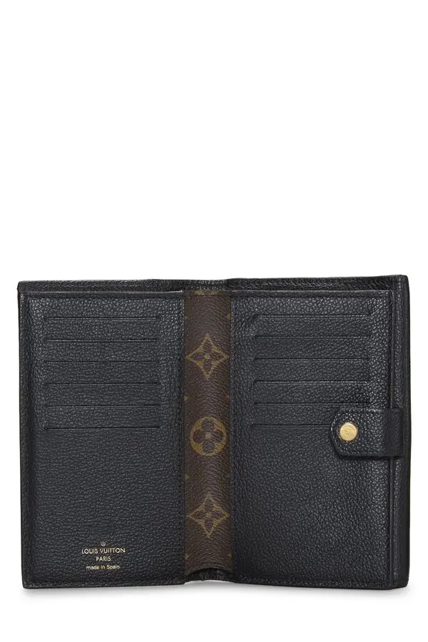 LOUIS VUITTON Monogram Canvas Pallas Compact Wallet - Black