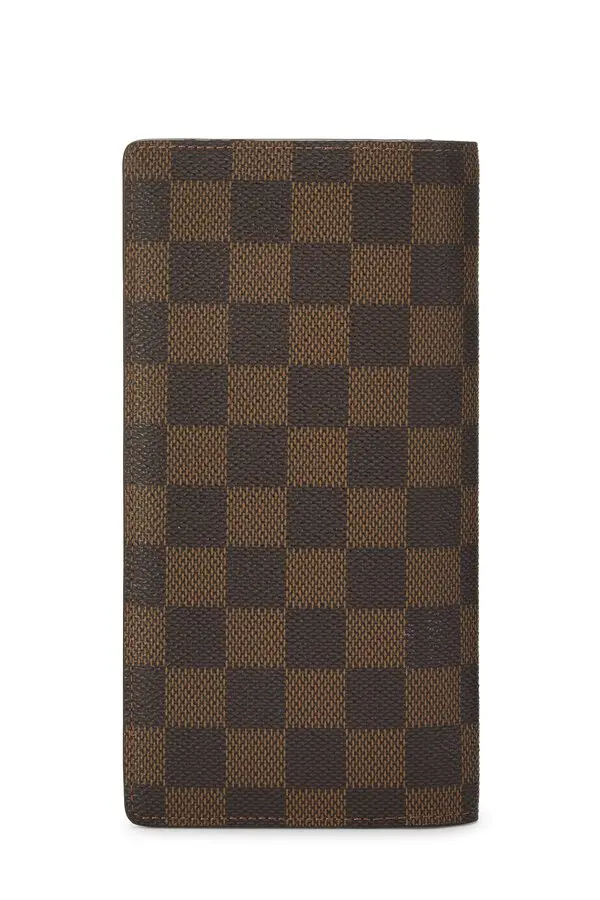 LOUIS VUITTON Damier Ebene Brazza Continental Wallet - Brown