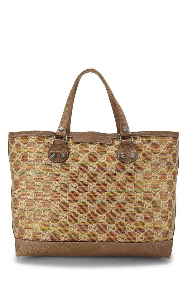 Gucci Gg Libeccio Raffia Sunset Tote