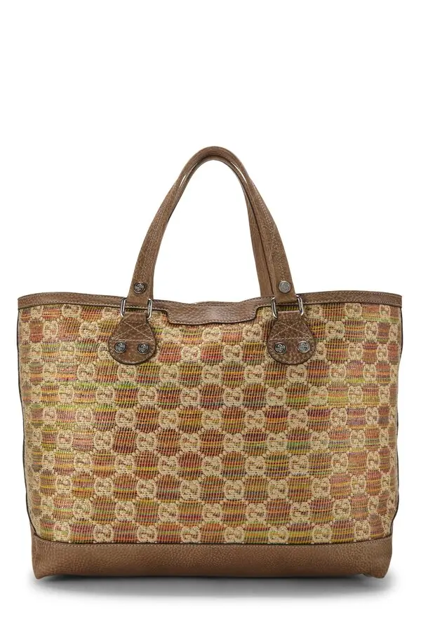 Gucci Gg Libeccio Raffia Sunset Tote