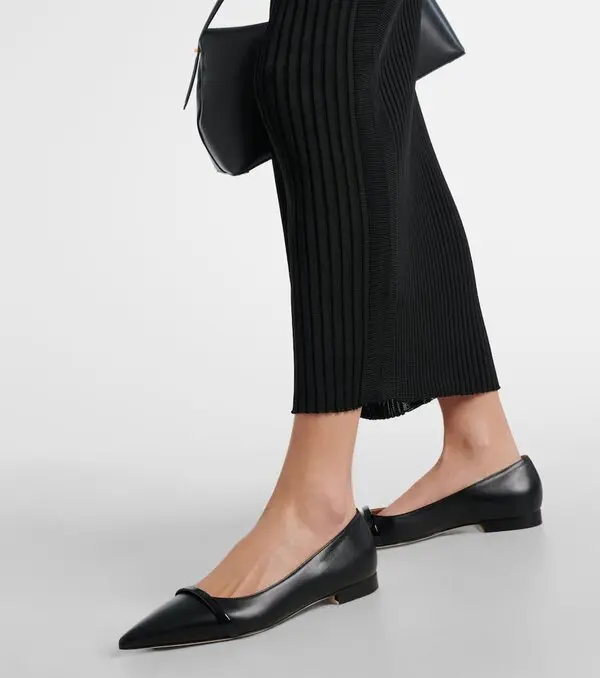 MALONE SOULIERS Jhene Leather Ballet Flats