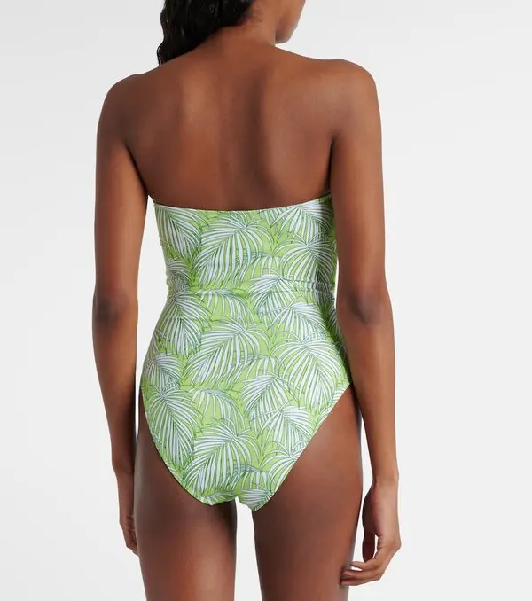Melissa Odabash Como Printed Strapless One Piece Swimsuit