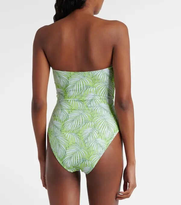 Melissa Odabash Como Printed Strapless One Piece Swimsuit