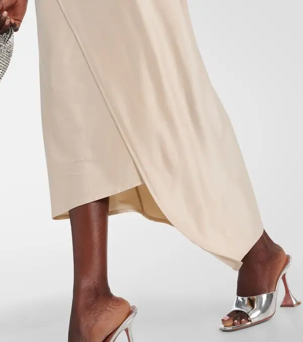 Rabanne Draped Asymmetrical Midi Dress