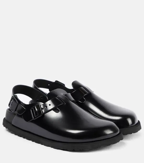 BIRKENSTOCK Tokio Leather Mules - Black