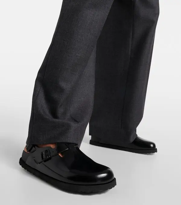 BIRKENSTOCK Tokio Leather Mules - Black