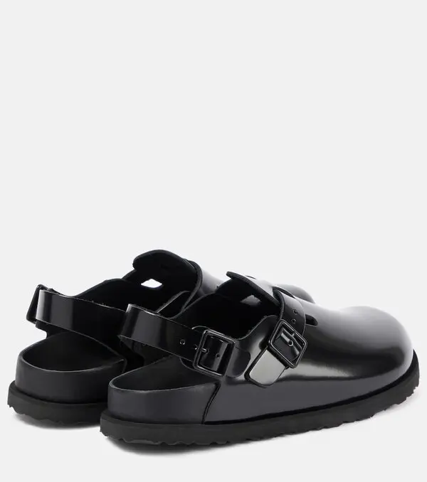 BIRKENSTOCK Tokio Leather Mules - Black