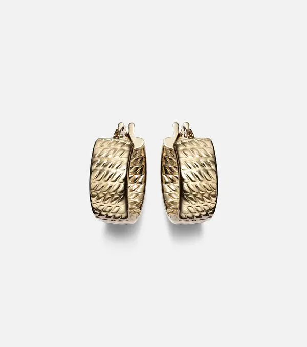 STONE AND STRAND 14kt Yellow Hoop Earrings - Gold