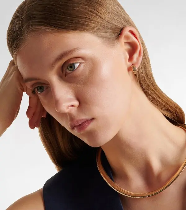 STONE AND STRAND 14kt Yellow Hoop Earrings