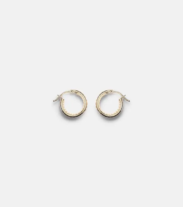 STONE AND STRAND 14kt Yellow Hoop Earrings