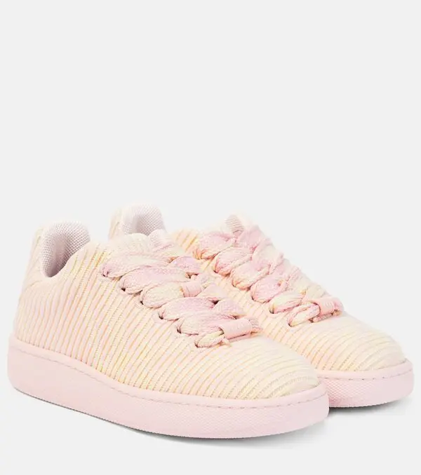Burberry Checked Canvas Trainer Sneakers