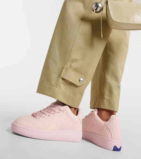 Burberry Checked Canvas Trainer Sneakers