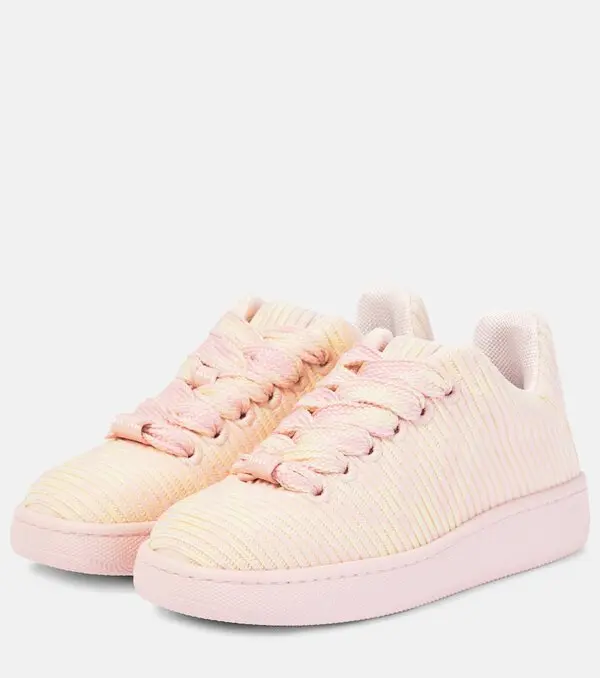 Burberry Checked Canvas Trainer Sneakers