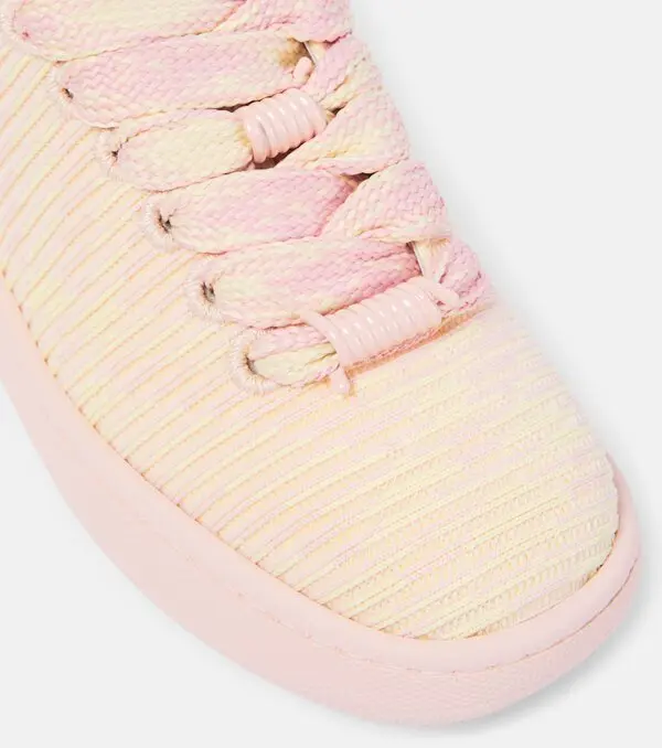 Burberry Checked Canvas Trainer Sneakers