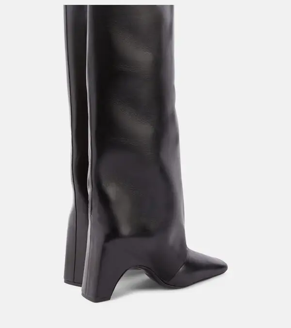 Coperni Bridge Leather Knee-high Boots - Black