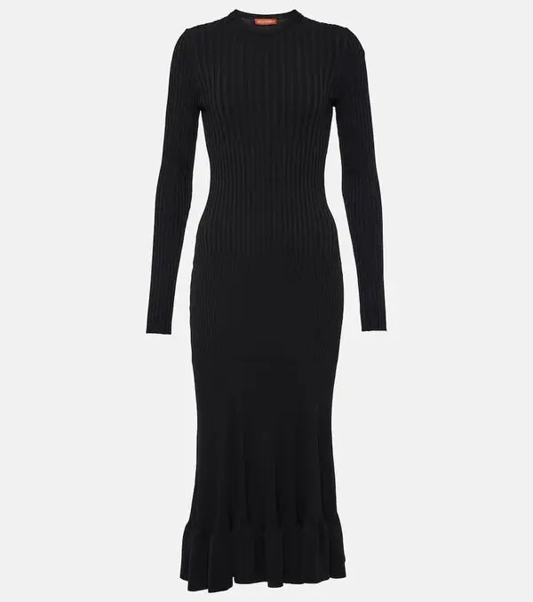 Altuzarra Seyrig Ribbed-Knit Jersey Maxi Dress In Black - 40% Off |  Editorialist