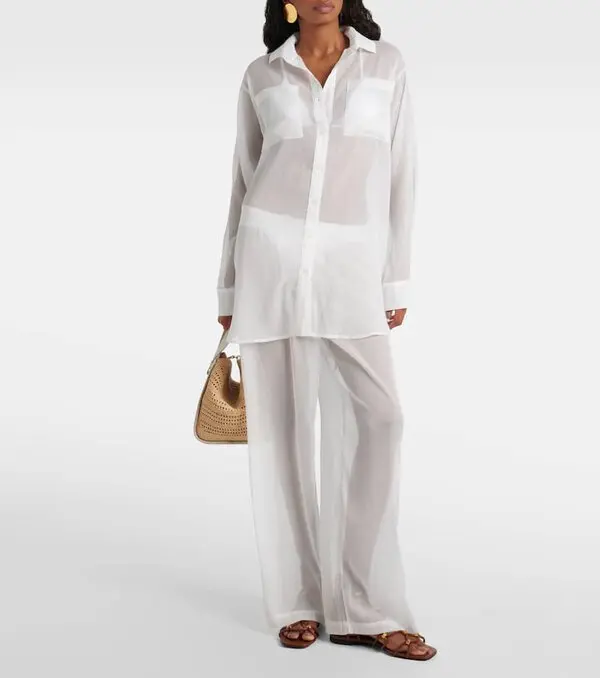 Jade Swim Mika Sheer Shirt - White