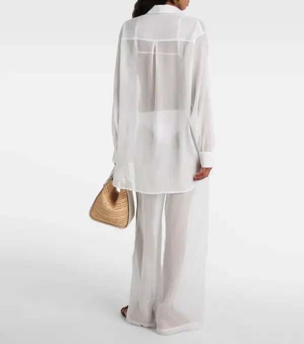 Jade Swim Mika Sheer Shirt - White