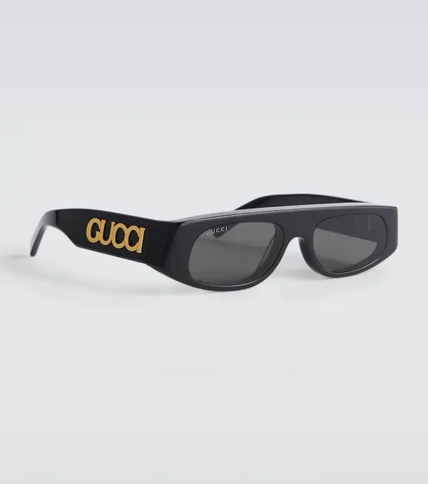 Gucci Logo Flat-top Sunglasses