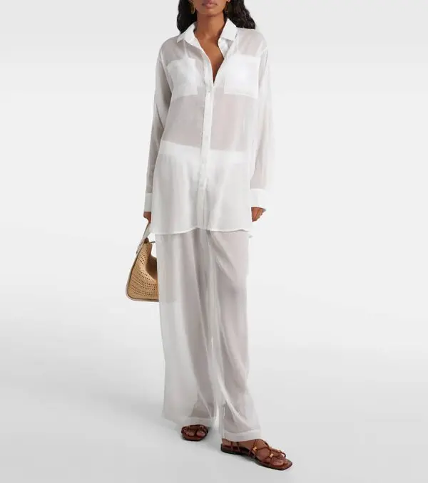 Jade Swim Mika Sheer Palazzo Pants