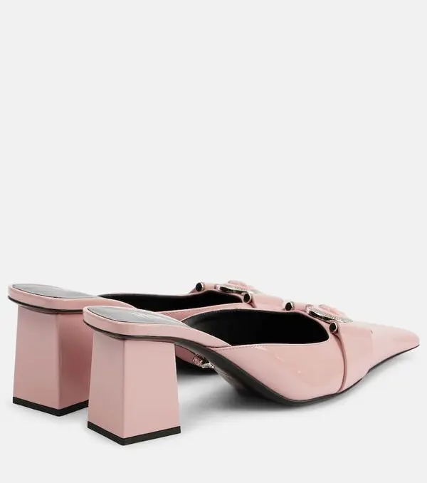 Versace Medusa Patent Leather Mules