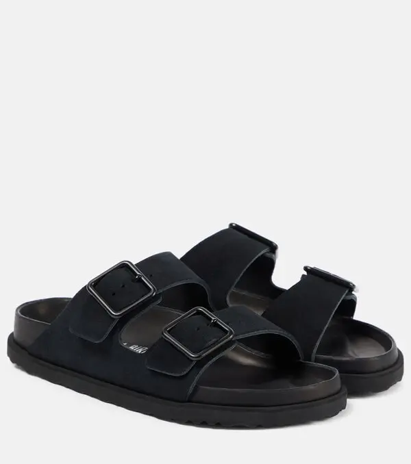 BIRKENSTOCK Arizona Suede Sandals - Black