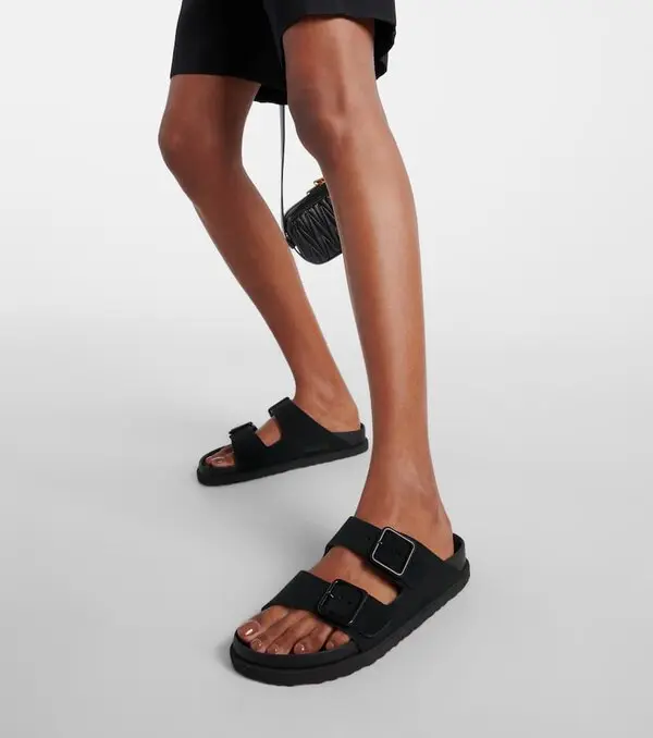 BIRKENSTOCK Arizona Suede Sandals - Black