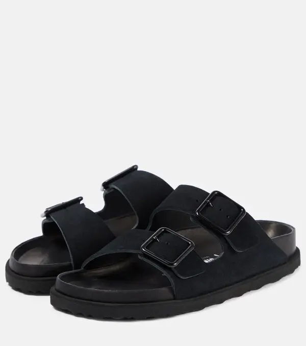 BIRKENSTOCK Arizona Suede Sandals - Black