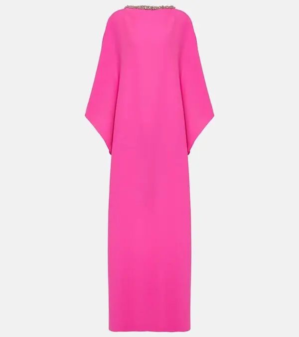 Safiyaa Amarella Crystal-embellished Crêpe Gown - Pink