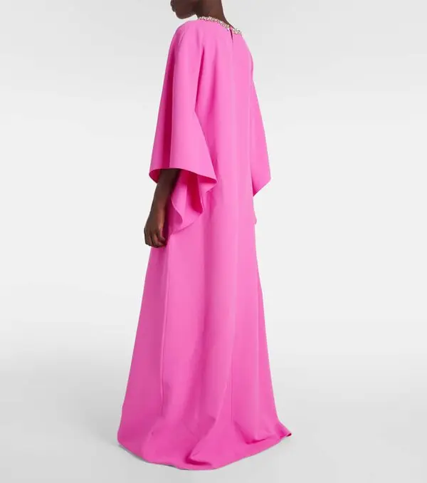 Safiyaa Amarella Crystal-embellished Crêpe Gown - Pink