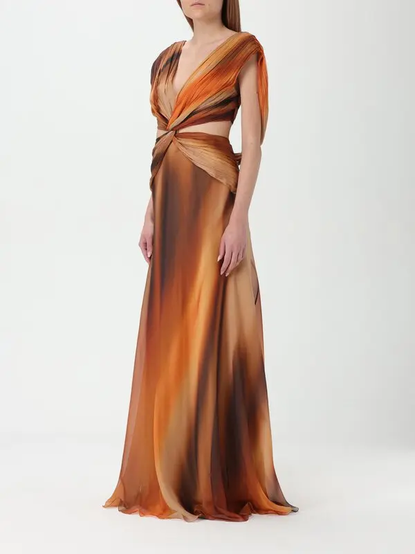 alberta ferretti evening dresses Evening dress with floral sequins main image 1