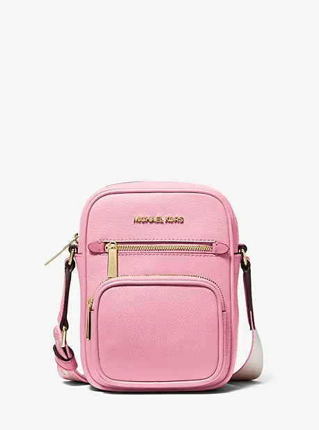 Michael Kors Jet Set Medium Leather Crossbody Bag - Pink