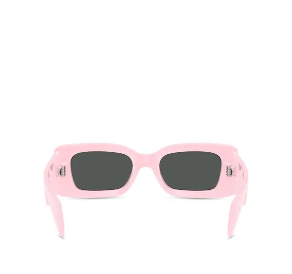 Versace Rectangular Sunglasses, 52mm - Pink/gray Solid