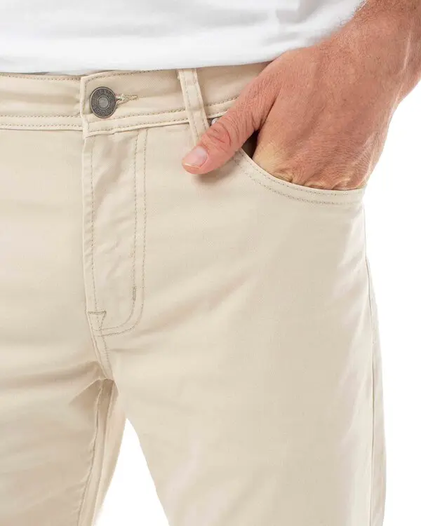 LIVERPOOL Regent Cotton Straight Fit Twill Pants - Sand