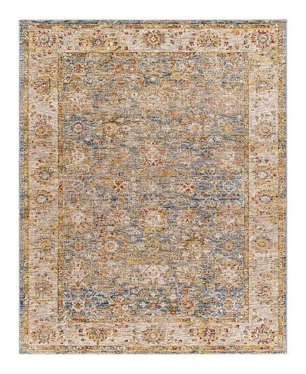 LIVABLISS Mona Lisa Mni-2313 Area Rug, 7'10 X 10'3 - Rust/denim
