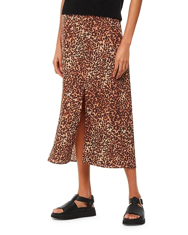 Whistles Marble Spot Front Split Skirt